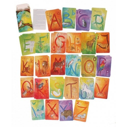 Alphabet Flash Cards - Waldorf Style Letter and Animal Cards - 48 Card ...
