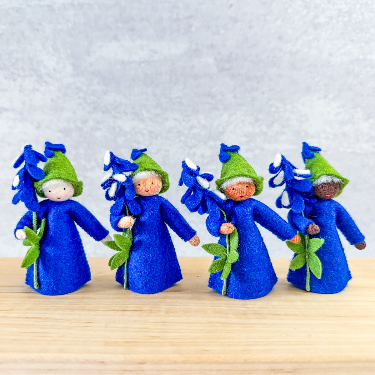 Bluebonnet Fairy - 3" Doll - Holding A Flower - Ambrosius Flower Fairi ...