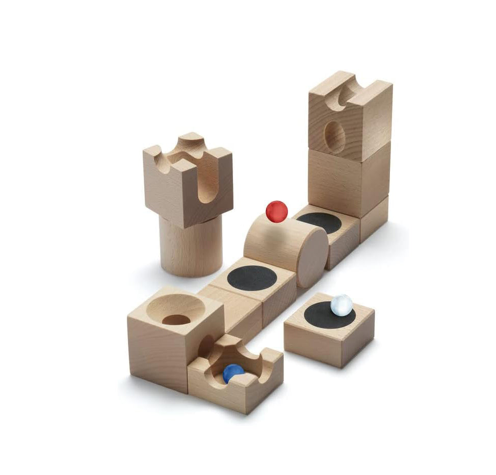 CUBORO Jump - Extra Set - Wooden Marble Run — Oak & Ever