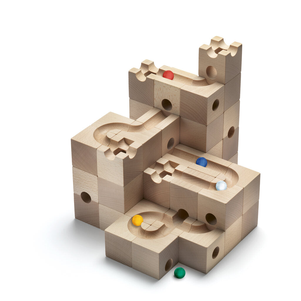 CUBORO Standard 50 - The Large Set - Wooden Marble Run — Oak & Ever
