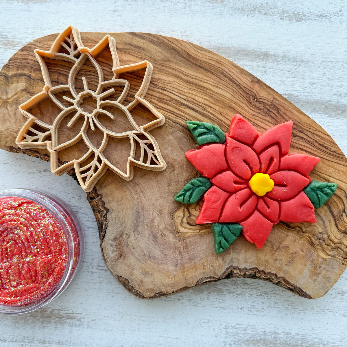 Poinsettia Dough Cutter - Plant Based Plastic - Eco Cutters — Oak & Ever