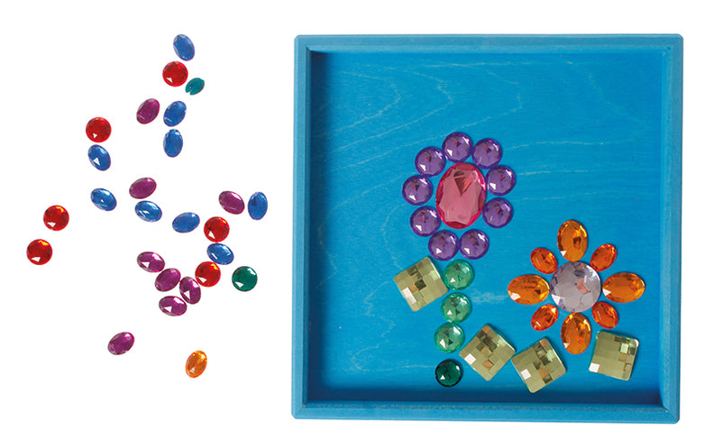 Rainbow Frames Wooden Sorting Plates- Grimm's Wooden Toys — Oak & Ever