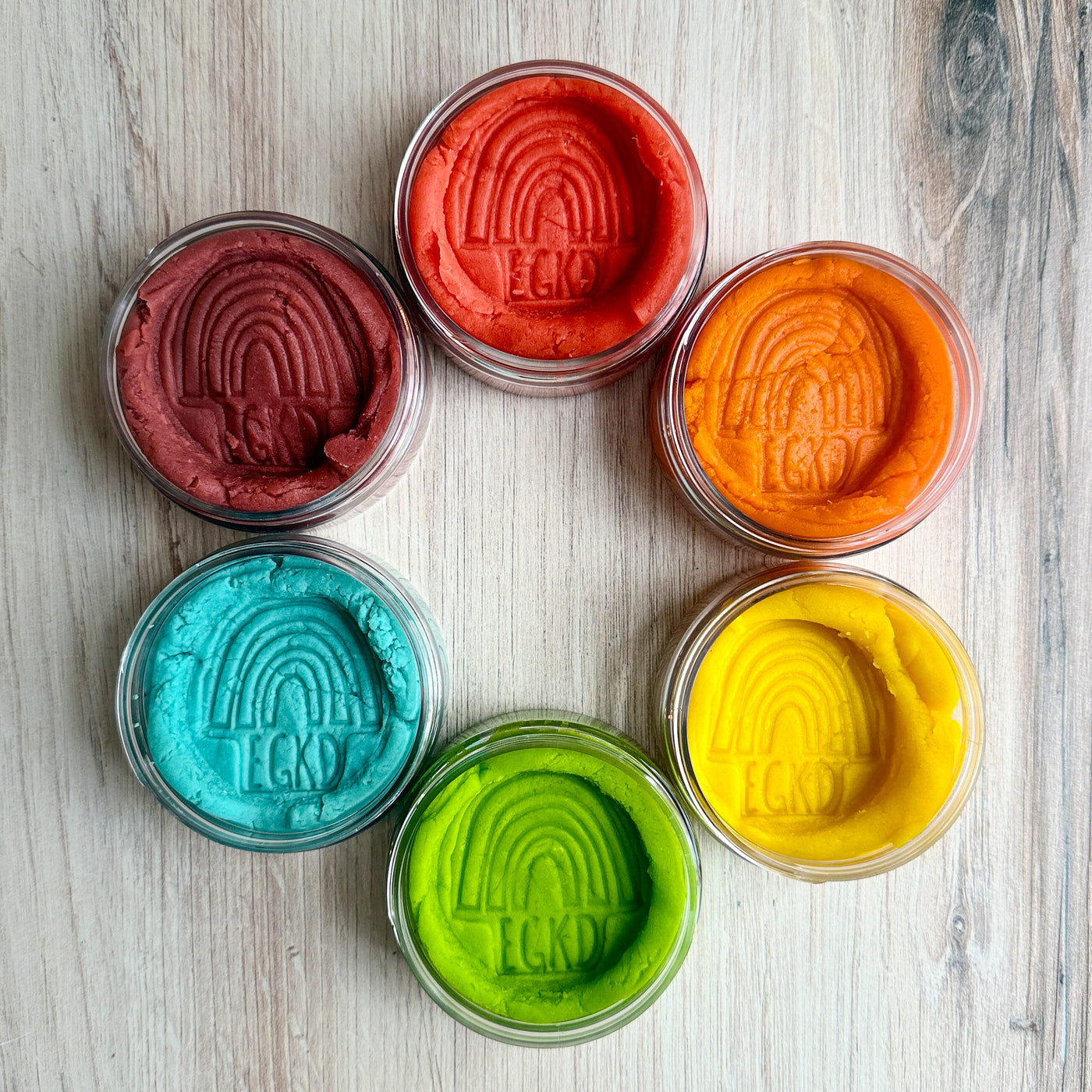 Rainbow Natural Playdough - Earth Grown Kid Dough (Primary & Secondary ...