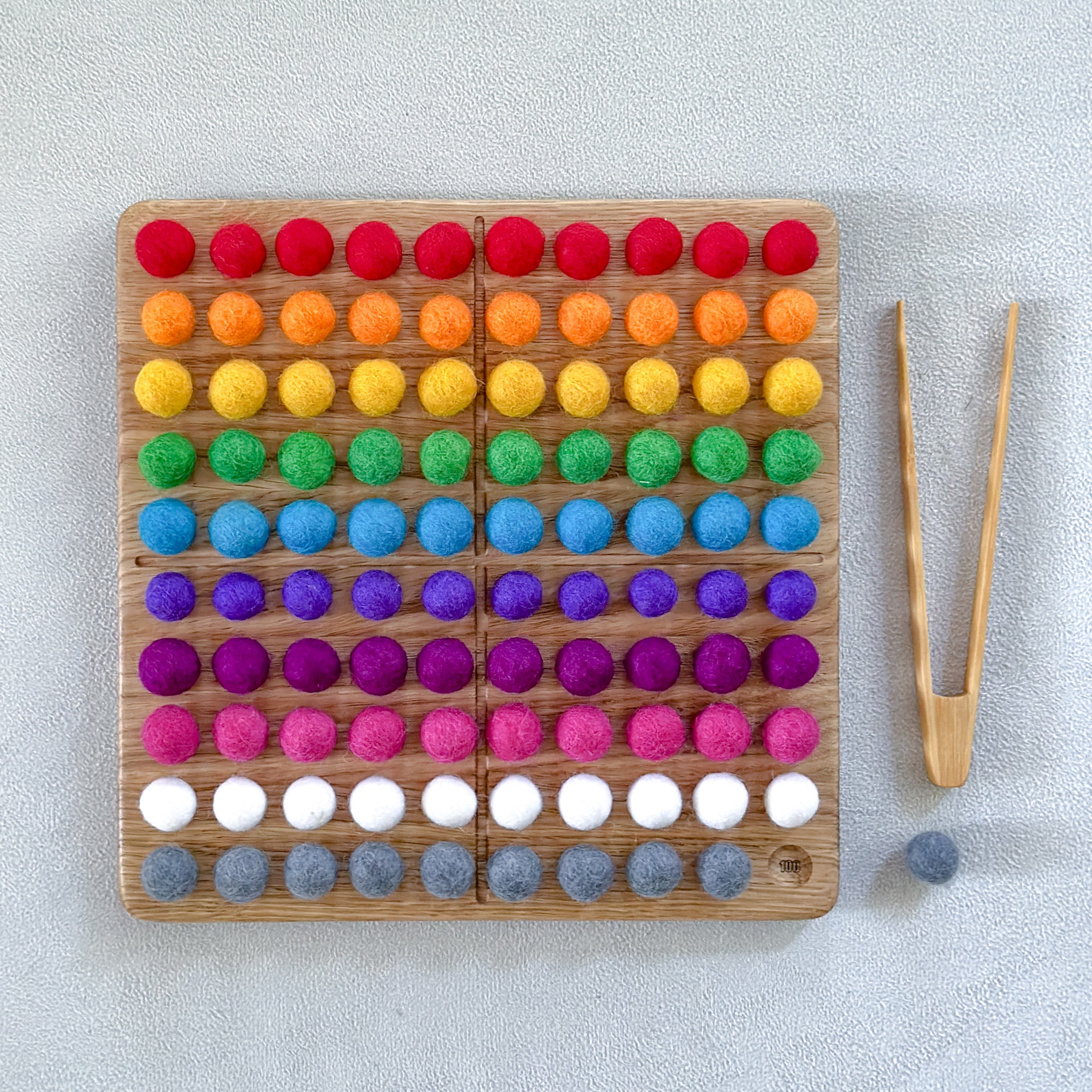 Wooden Hundred Counting Board - Montessori Hundred Board — Oak & Ever