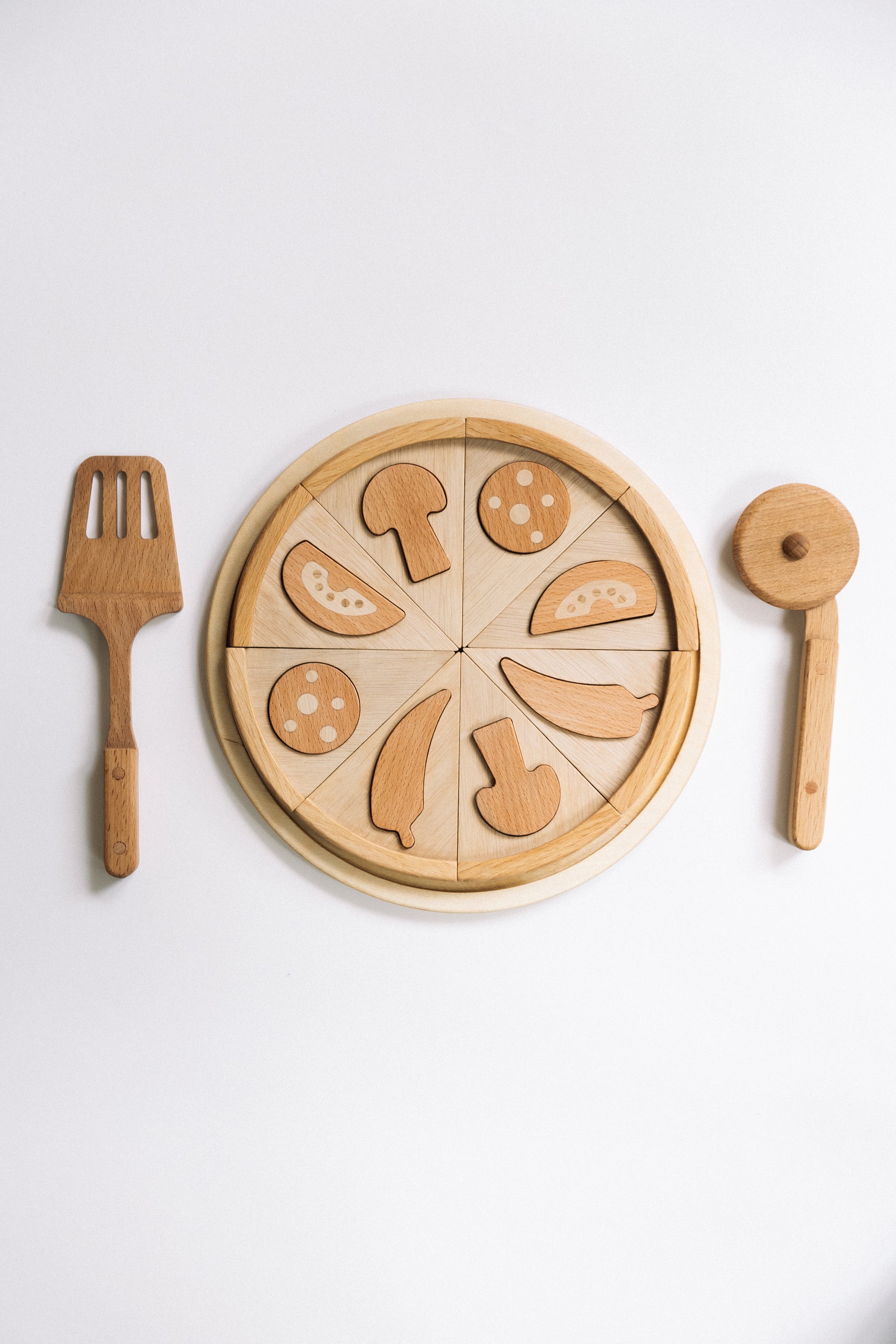 Wooden Pizza Play Food - Pizza Puzzle Play Set — Oak & Ever