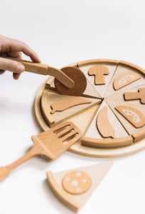 Wooden Pizza Play Food - Pizza Puzzle Play Set — Oak & Ever