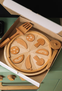 Wooden Pizza Play Food - Pizza Puzzle Play Set — Oak & Ever
