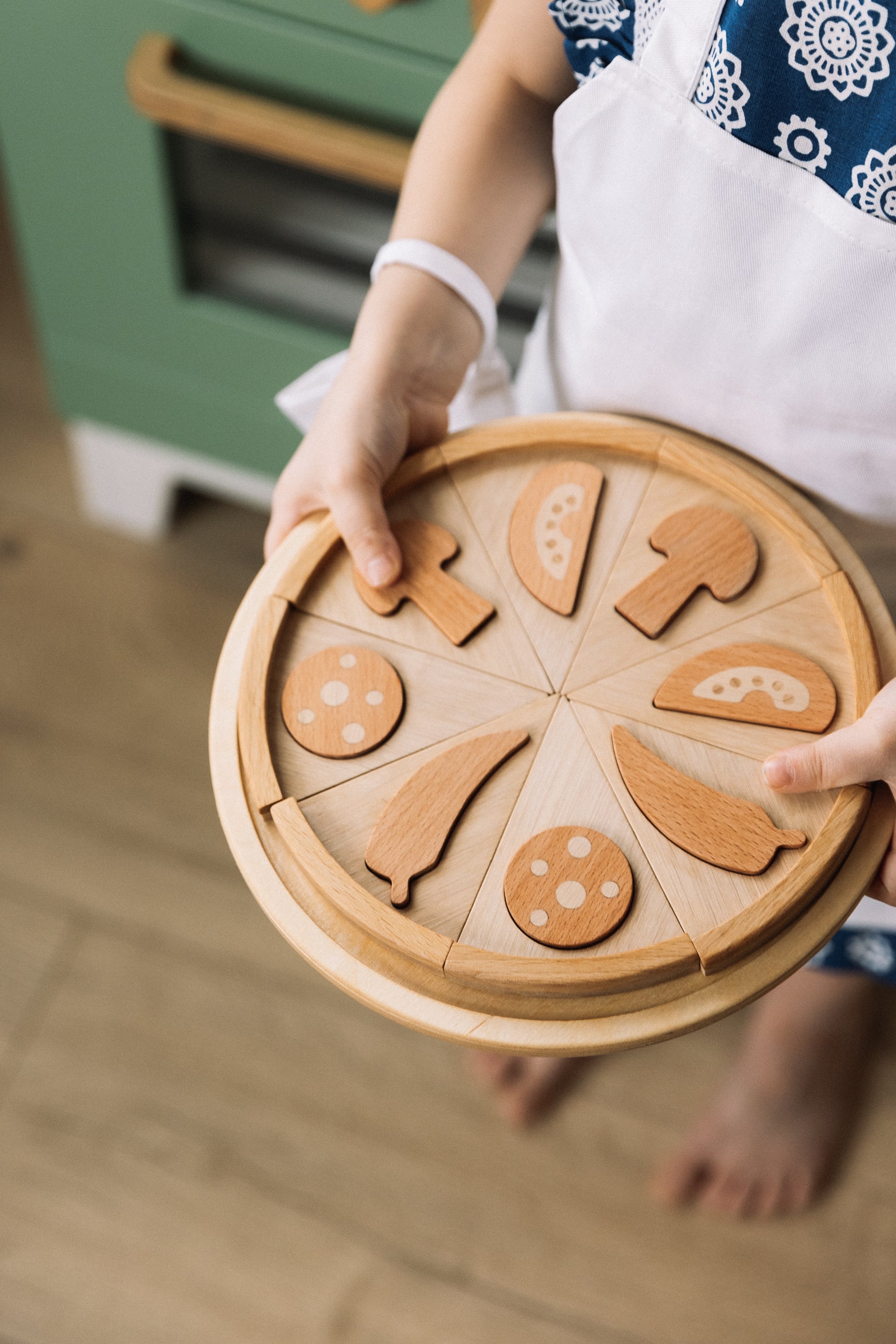 Wooden Pizza Play Food - Pizza Puzzle Play Set — Oak & Ever