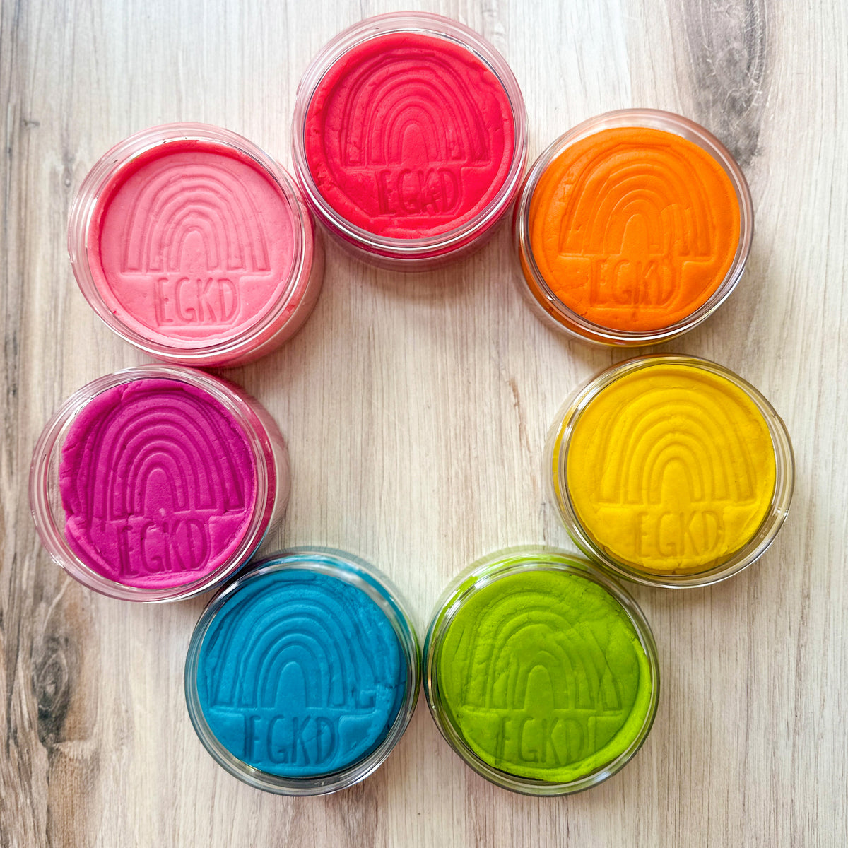 Rainbow Natural Playdough - Earth Grown Kid Dough (Primary & Secondary ...