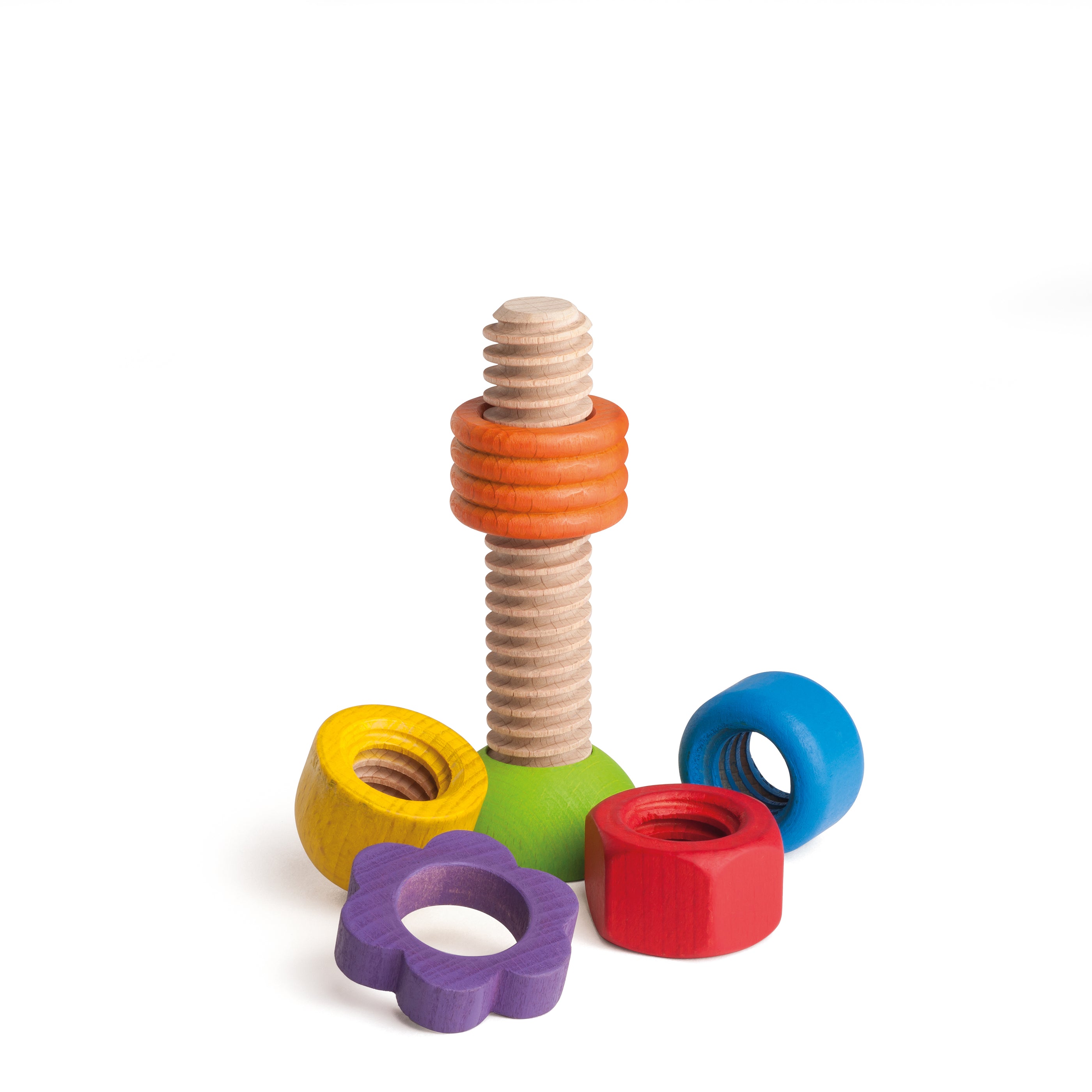 Wooden Rainbow Screw Turning Game - Toddler Fine Motor Skill Toy - Erz ...