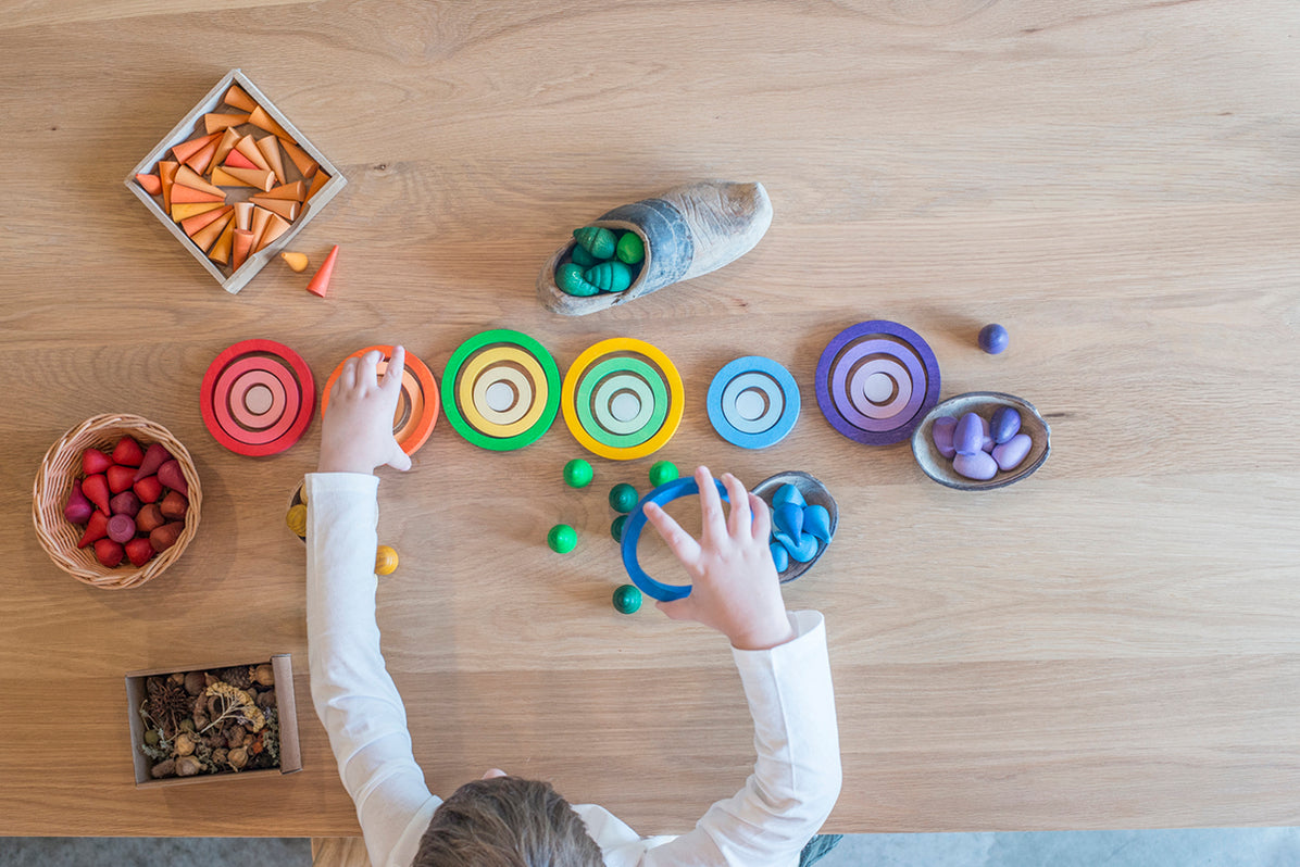 Gradient Rainbow Nesting Rings – 24 Piece Set – Grapat — Oak & Ever