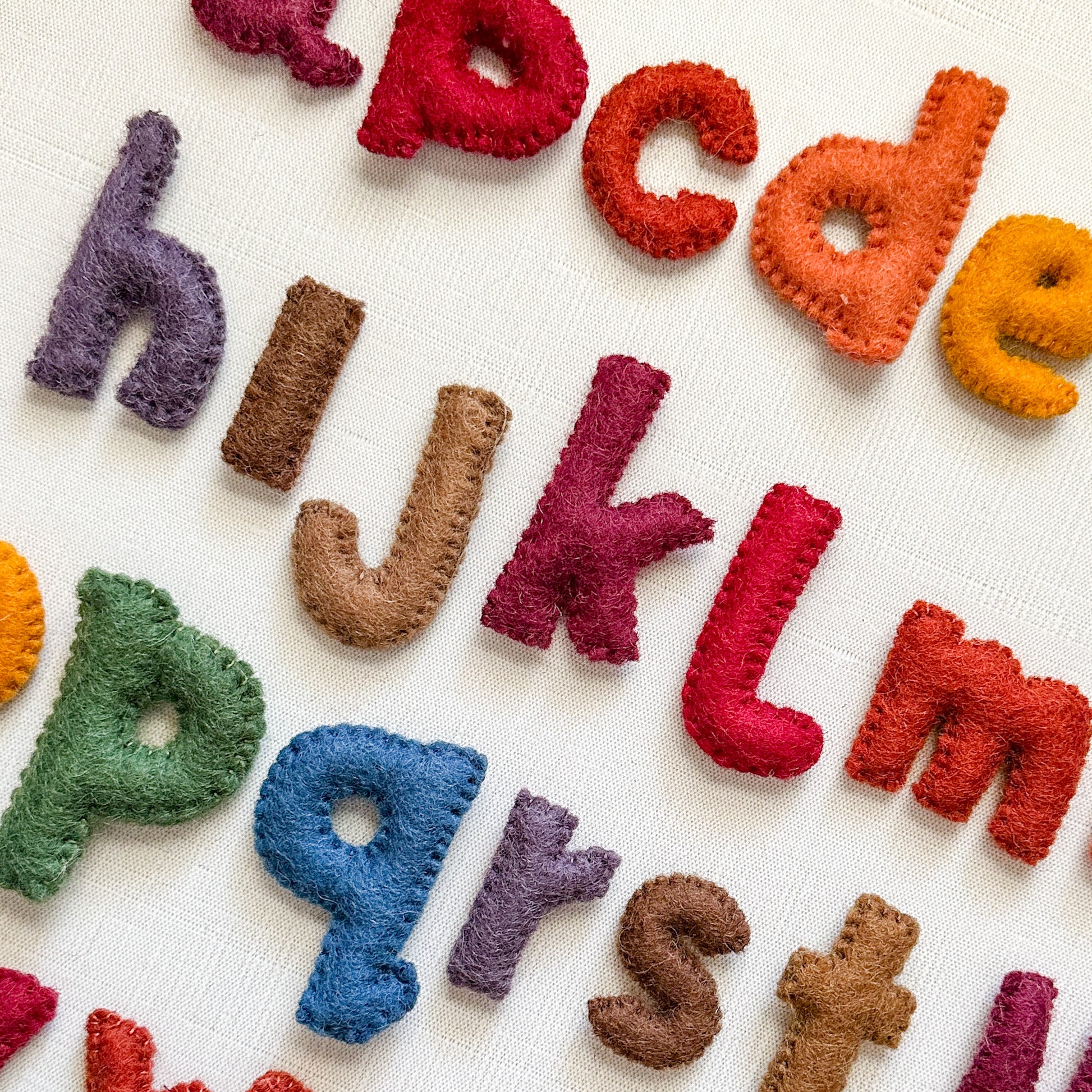 Felt Lowercase Alphabet - Earth Tone Colors — Oak & Ever