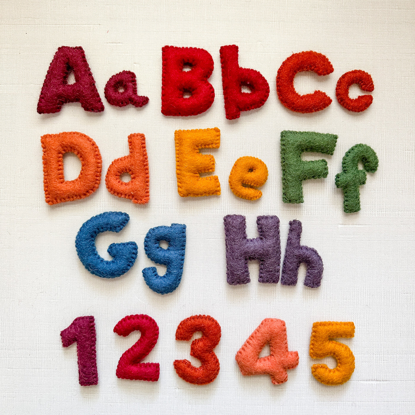 Felt Lowercase Alphabet - Earth Tone Colors — Oak & Ever