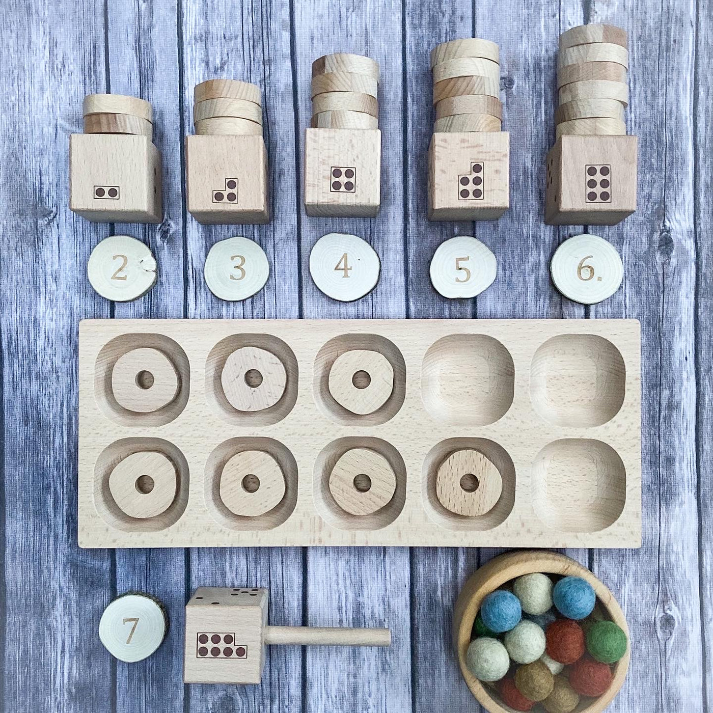 10 Frame Tray - Wood Counting Tray — Oak & Ever