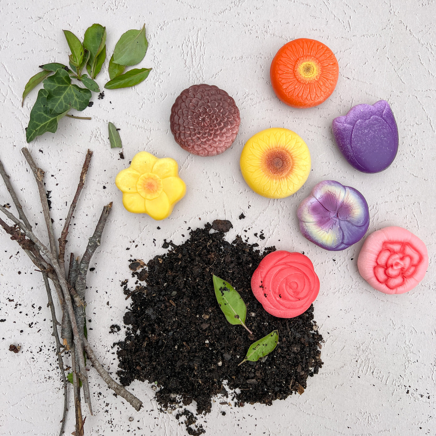 Stone Play Flowers – Flower Sensory Play Stones — Oak & Ever