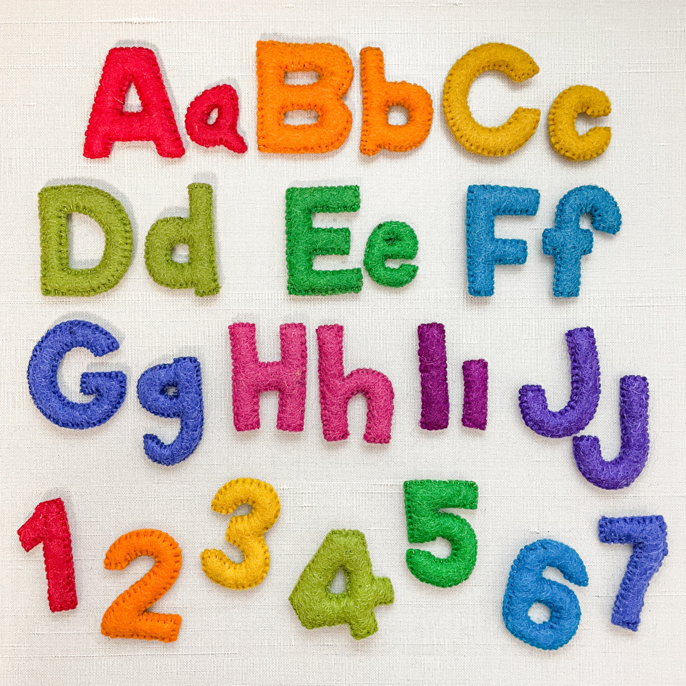 Felt Lowercase Alphabet - Bright Colors — Oak & Ever