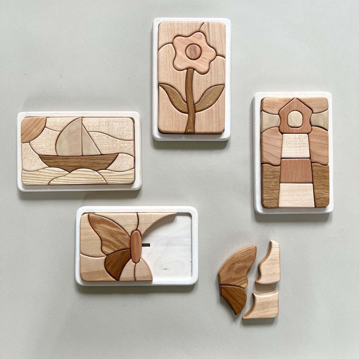 Handcrafted Wooden Puzzle or Shape Blocks — Oak & Ever