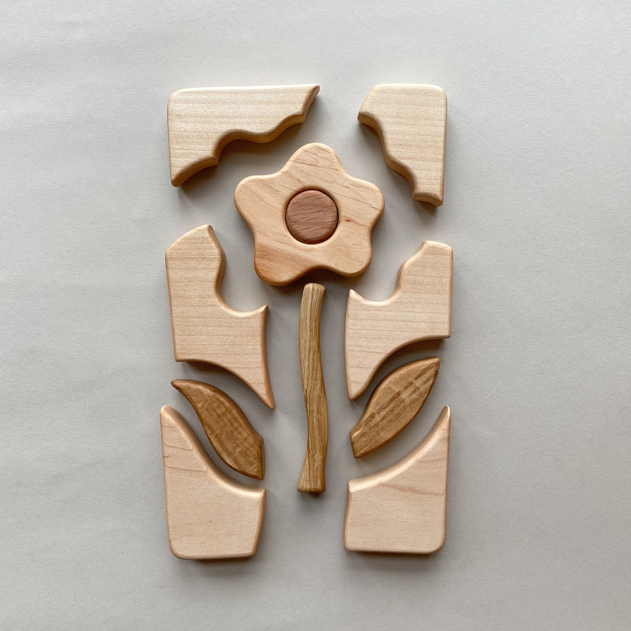 Handcrafted Wooden Puzzle or Shape Blocks — Oak & Ever