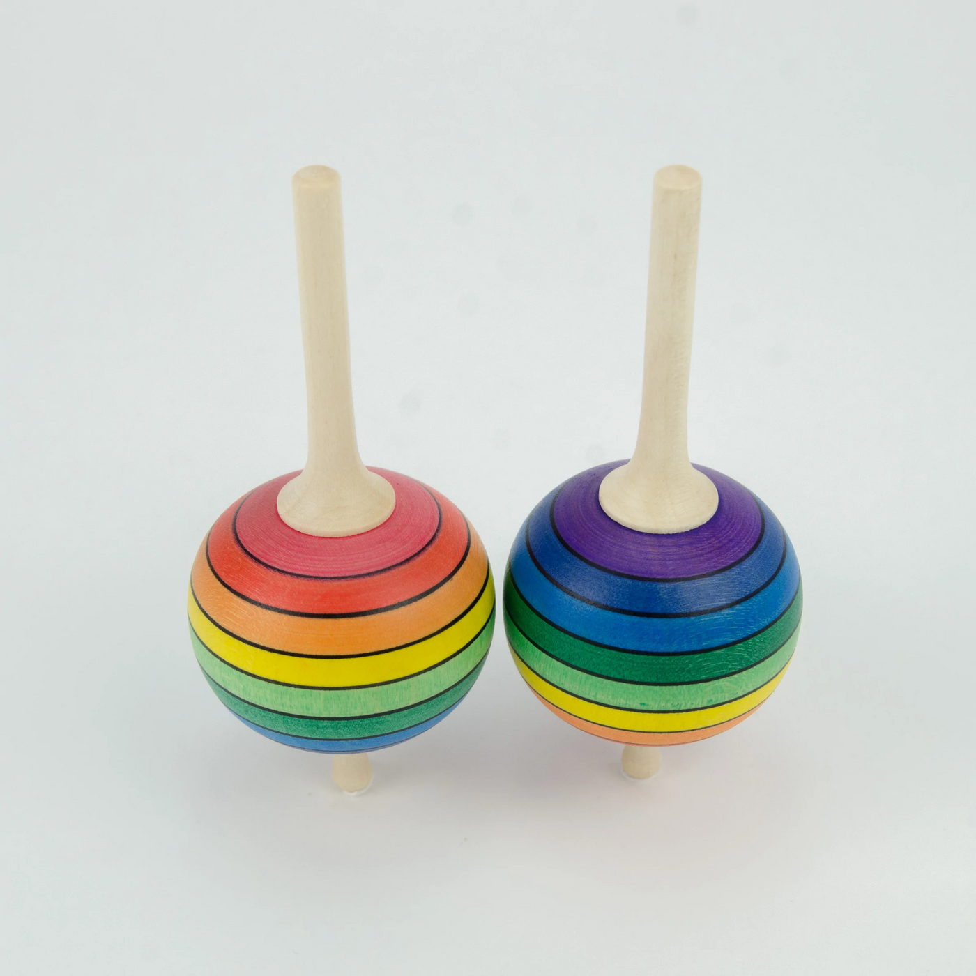 Lolly Spinning Top - Rainbow Wooden Spinning Top - Mader — Oak & Ever