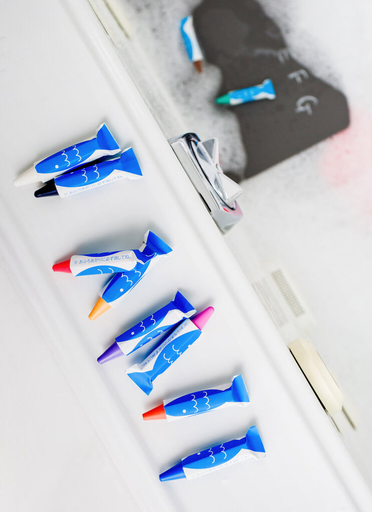 Bath Crayons - 10 colors with sponge - Kitpas — Oak & Ever