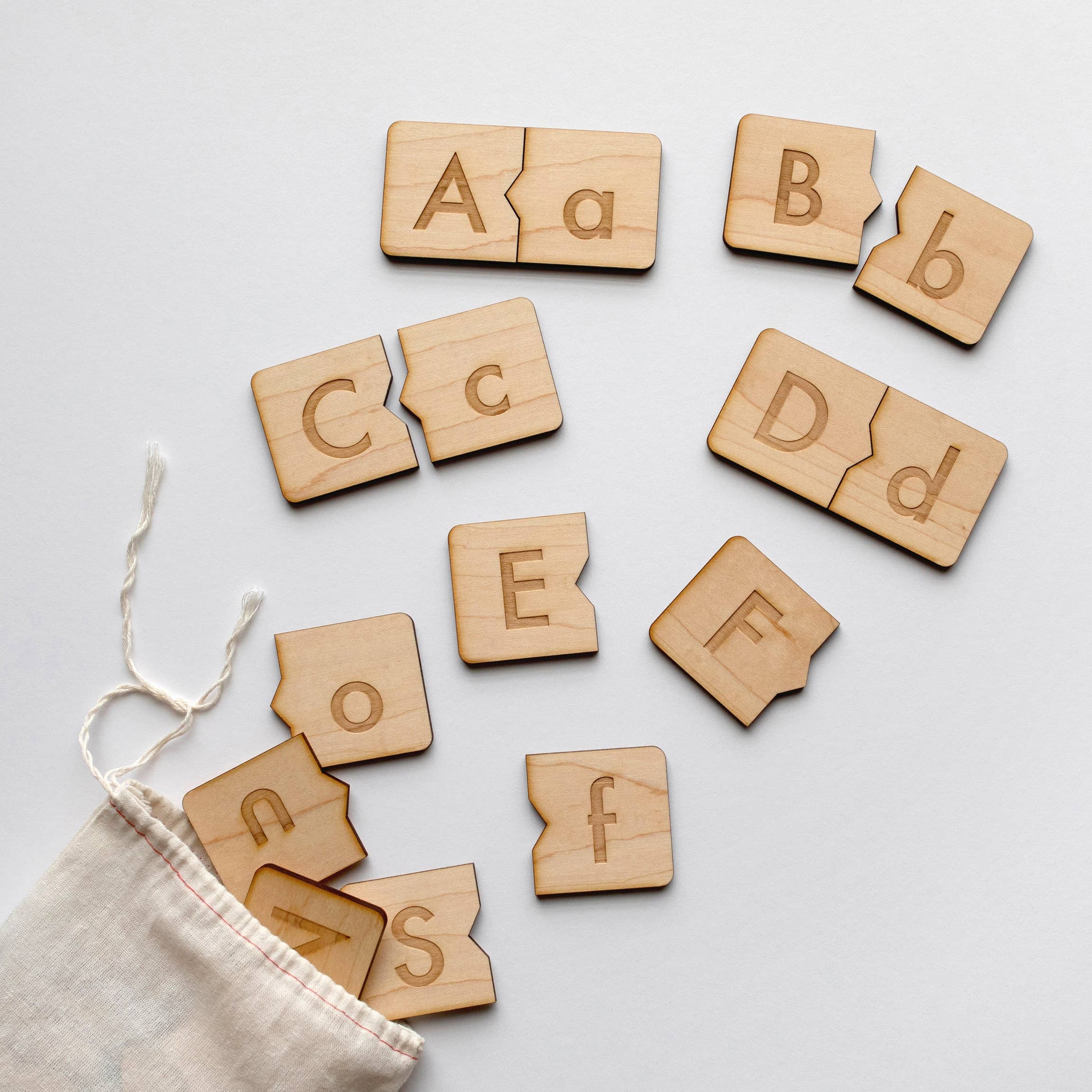 Wooden Alphabet Puzzle • Modern Letter Matching Kids Game - Gladfolk ...