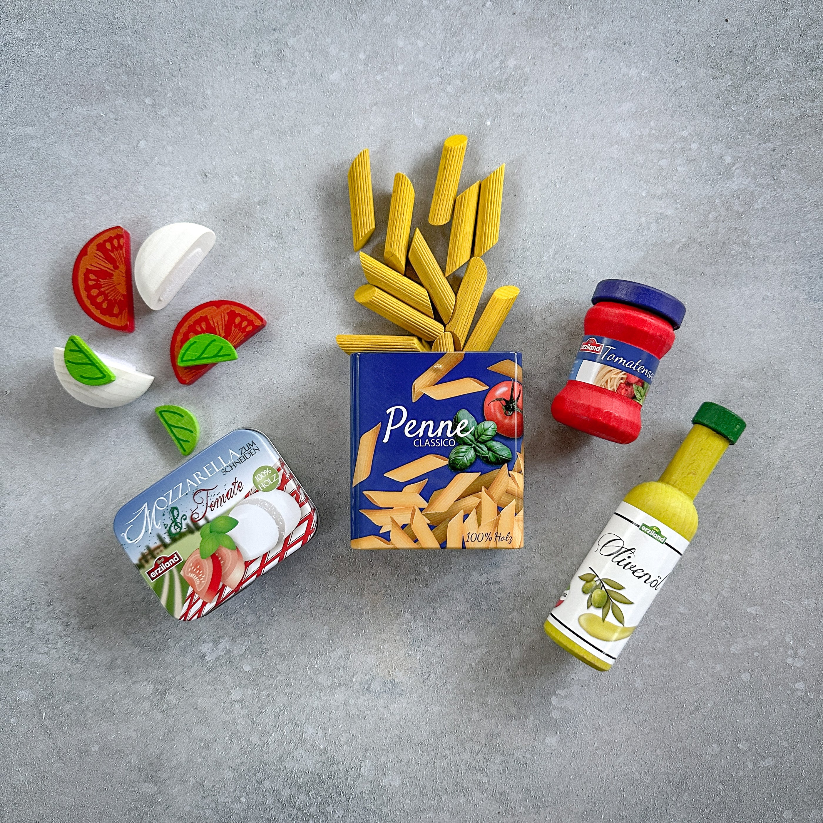 Italian Dinner - Penne, Caprese, Olive Oil & Marinara Sauce - Play Foo ...