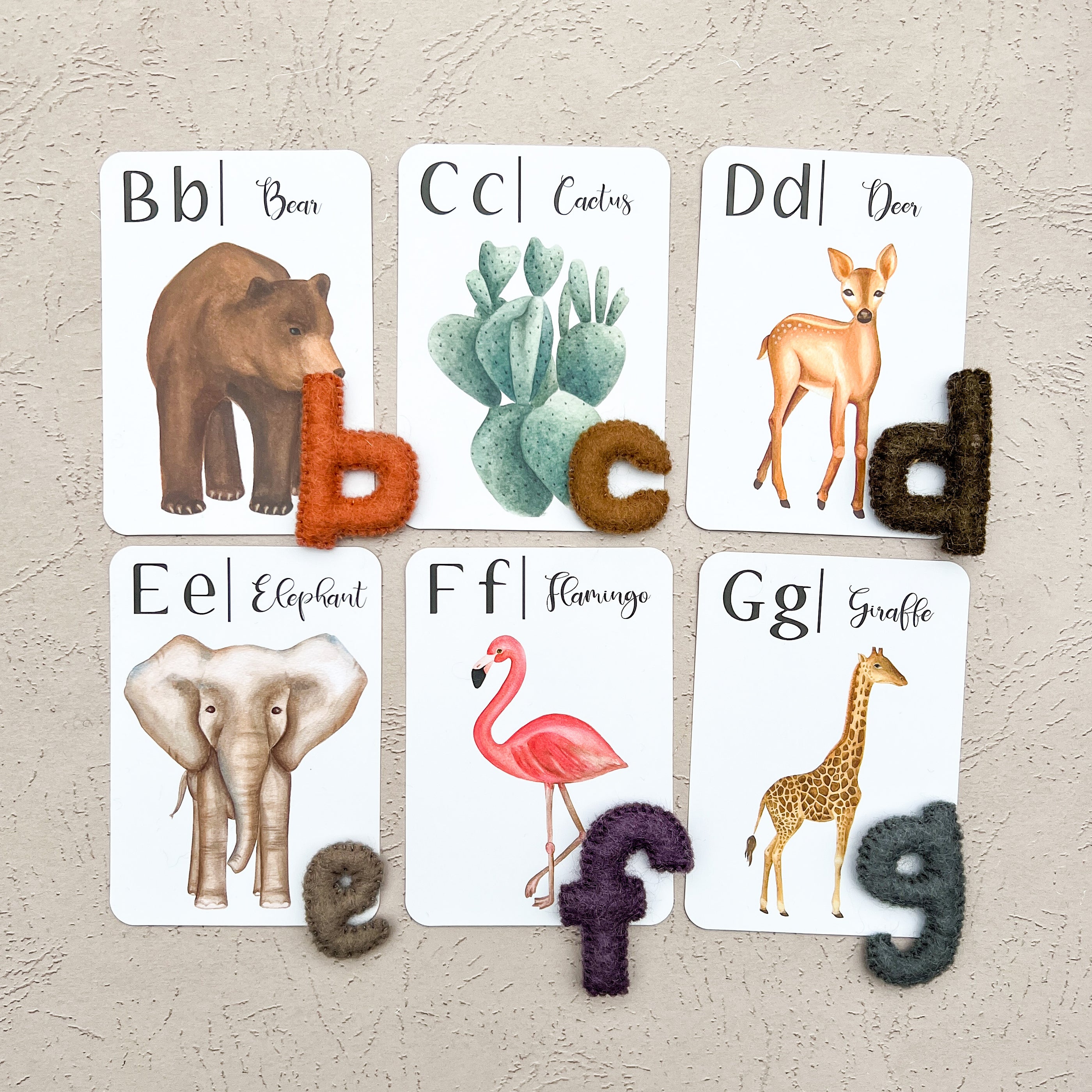 Felt Lowercase Alphabet - Earth Tone Colors — Oak & Ever